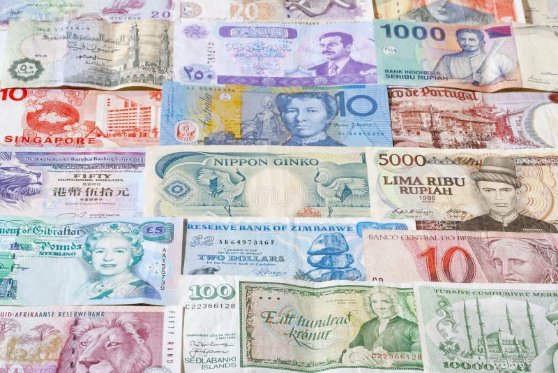 Banknotes of Different Countries Stock Image - Image of paper, bills ...