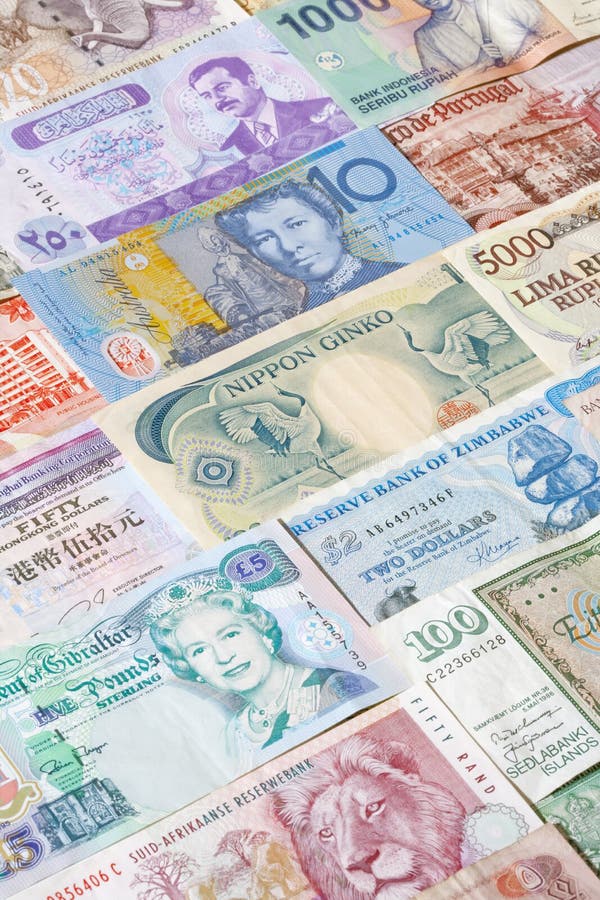 Banknotes of Different Countries Stock Image - Image of paper, bills ...