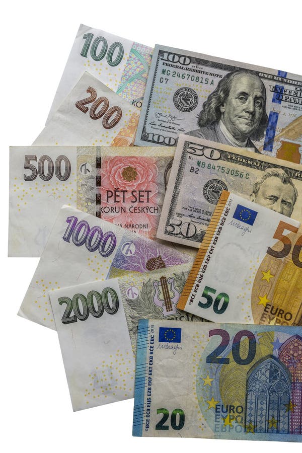 Banknotes of Different Countries Background, Top View Stock Image ...