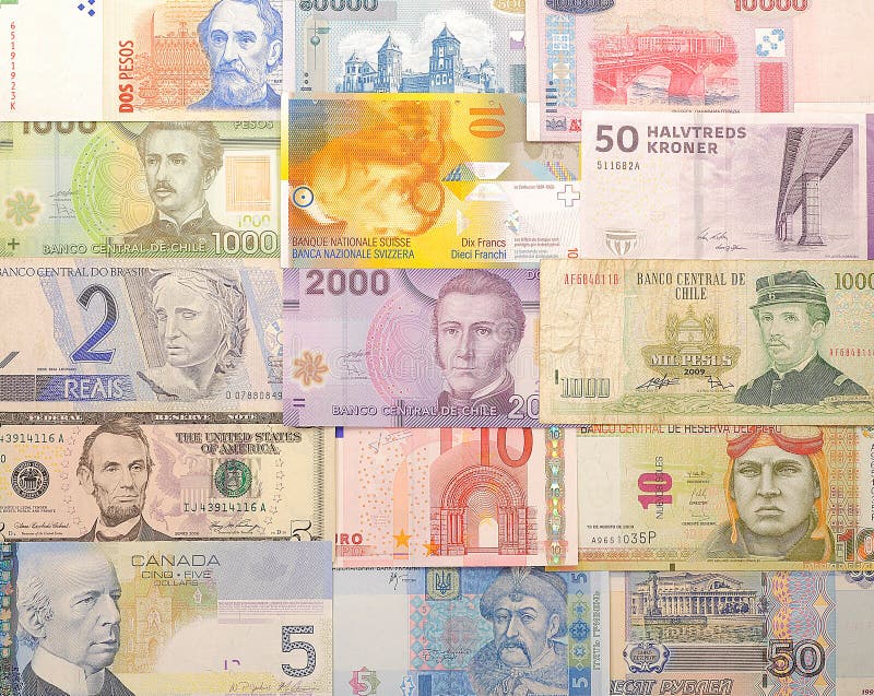 Banknotes from Different Countries. Stock Photo - Image of frank ...