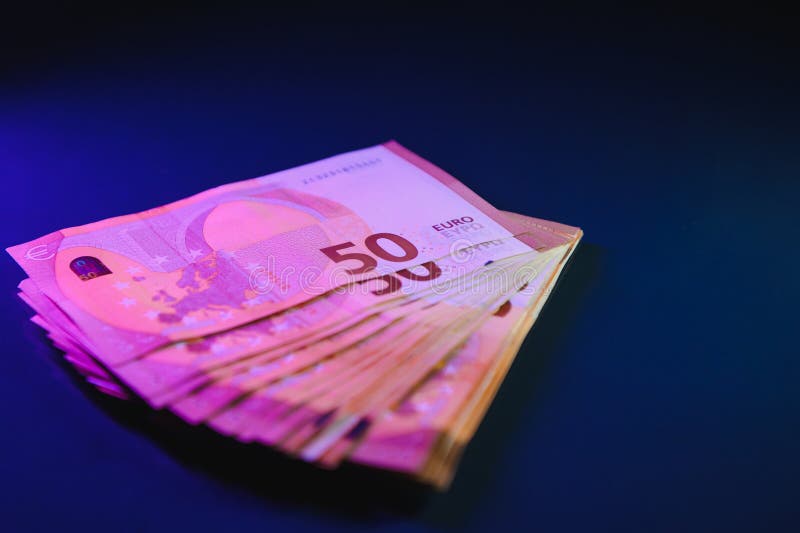 Banknotes 50 Euro Banknotes Close-up with. Paper Cash Euro Banknotes ...