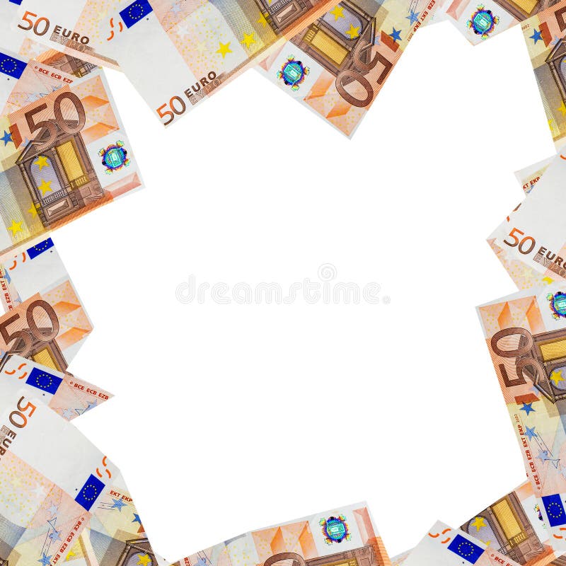 Euro Frame, Euro Banknotes with Copy Space Stock Image - Image of ...