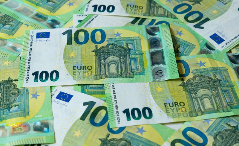 Banknotes of 100 Hundred Euros. European Currency Stock Image - Image ...