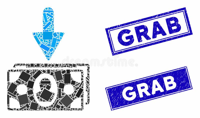 Grab and Go Grunge Rubber Stamp Stock Vector - Illustration of ...