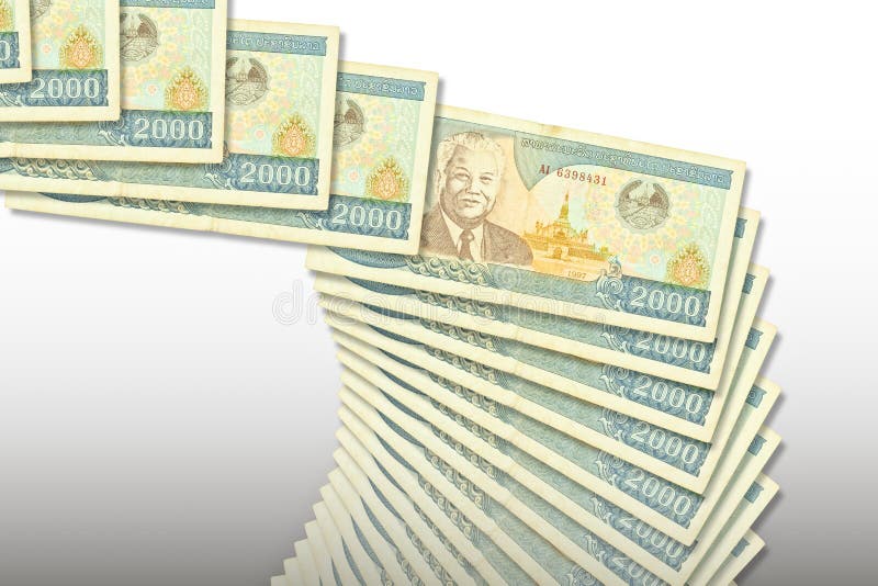 Banknotes Laos stock photo. Image of banknote, paper - 57305418