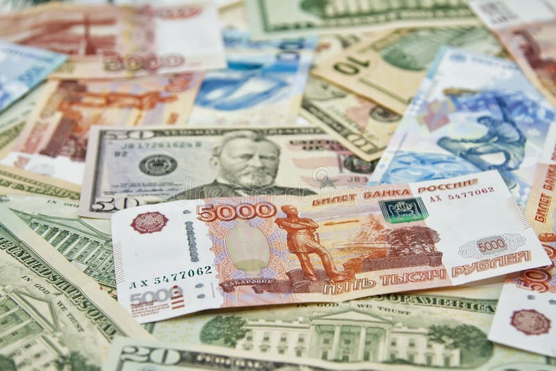 Banknotes lie mixed. stock photo. Image of olympic, cash - 36279900