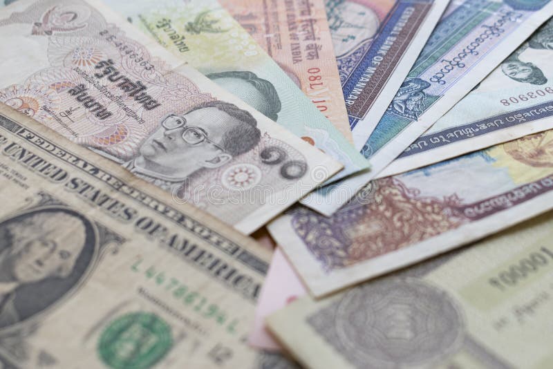 Banknotes of Many Countries Stock Image - Image of american, save ...