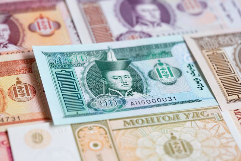 Mongolian Banknotes stock photo. Image of cash, euro - 179706984