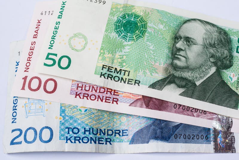 Banknotes norwegian krona stock image. Image of deposit - 50374311