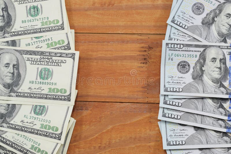 Banknotes of $ 100, Old and New Copies Stock Image - Image of success ...