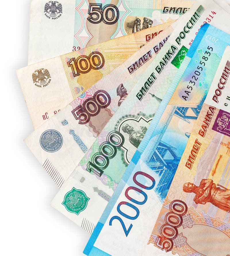 Banknotes of the Russian Federation. Russian Money Stock Photo - Image ...