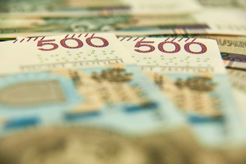 Banknotes Stacked One after the Other Stock Photo - Image of parking ...