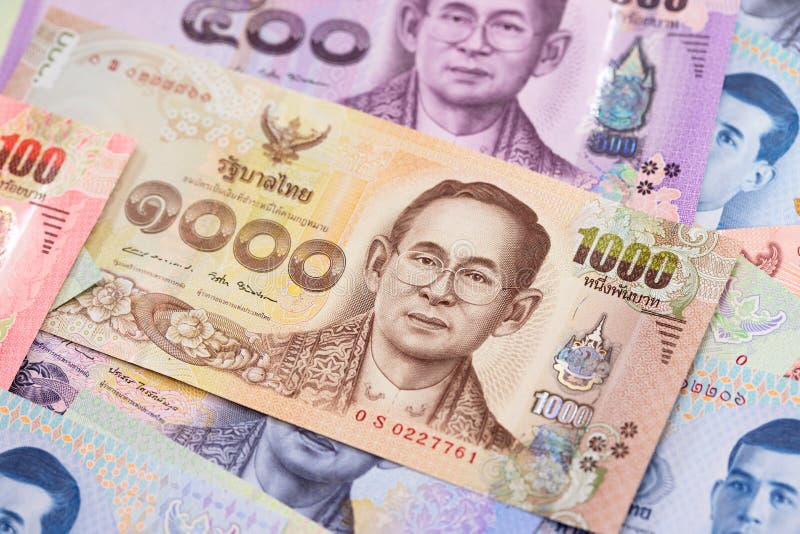 Banknotes of Thailand stock photo. Image of currency - 220033562