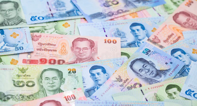 Banknotes of Thailand stock photo. Image of economy - 264273562