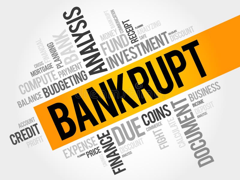 Bankrupt Word in Digital Style. Stock Vector - Illustration of ...