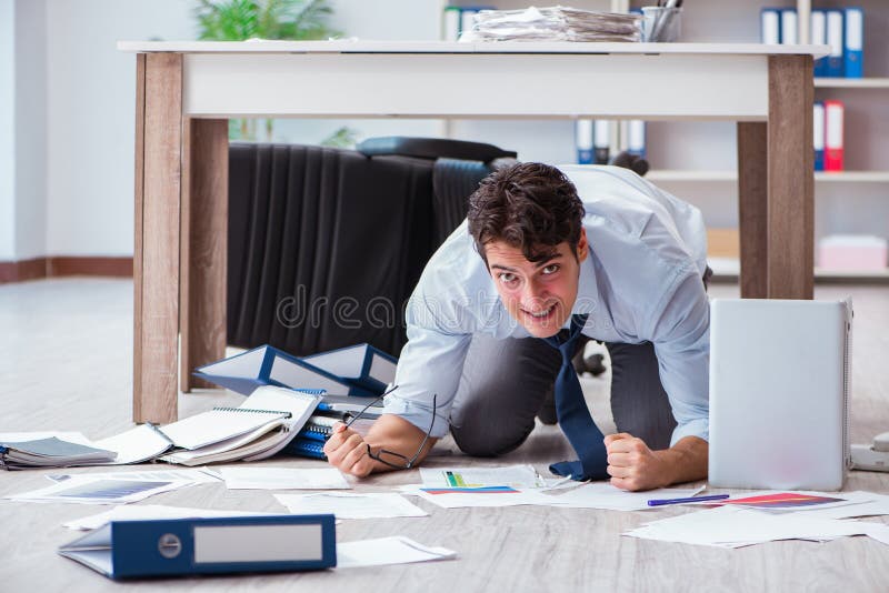 The Bankrupt Businessman Angry in the Office Floor Stock Photo - Image ...