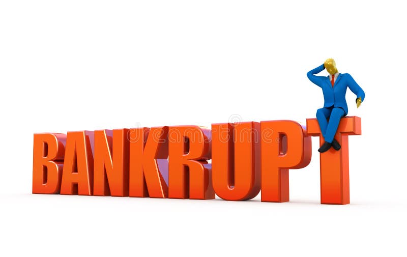 Bankrupt concept stock illustration. Illustration of market - 17642550