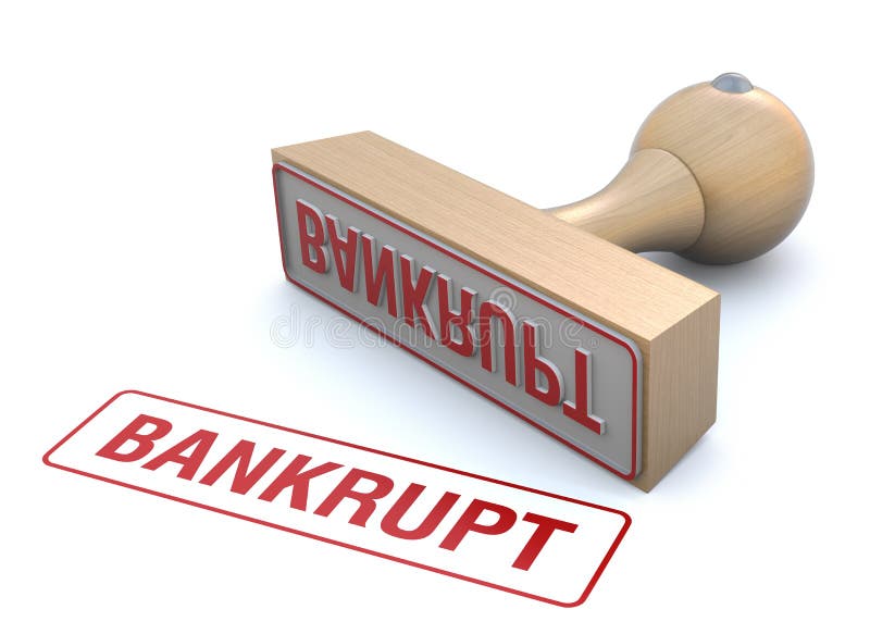 Bankrupt rubber stamp stock illustration. Illustration of debt - 20295097