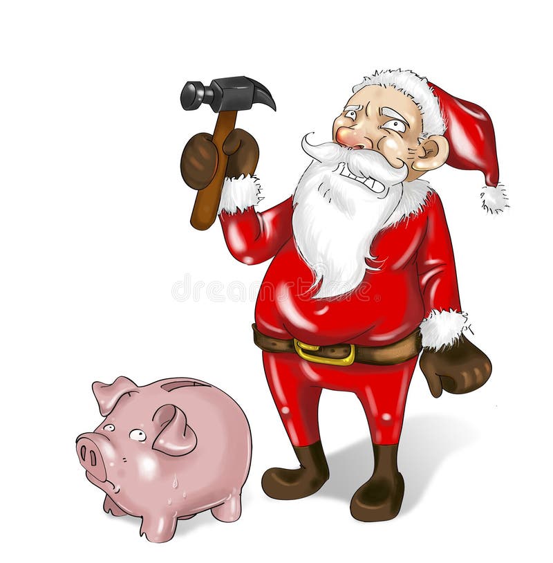 Bankrupt santa claus stock illustration. Illustration of crisis - 20861742