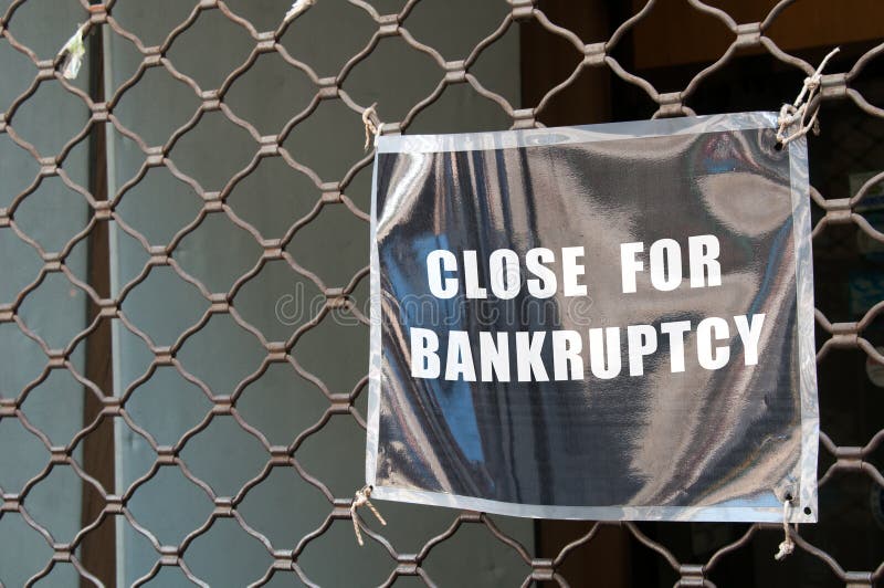 Bankruptcy sign stock image. Image of crisis, bankrupt - 19305993