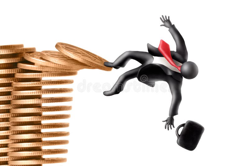Financial Failure - Vector Illustration Stock Vector - Illustration of ...
