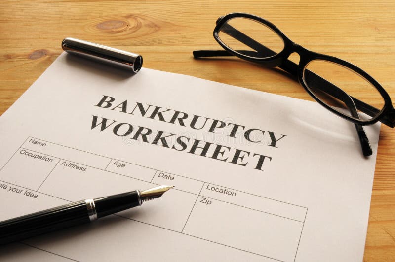 Bankruptcy Worksheet Form Stock Photos - Free & Royalty-Free Stock ...