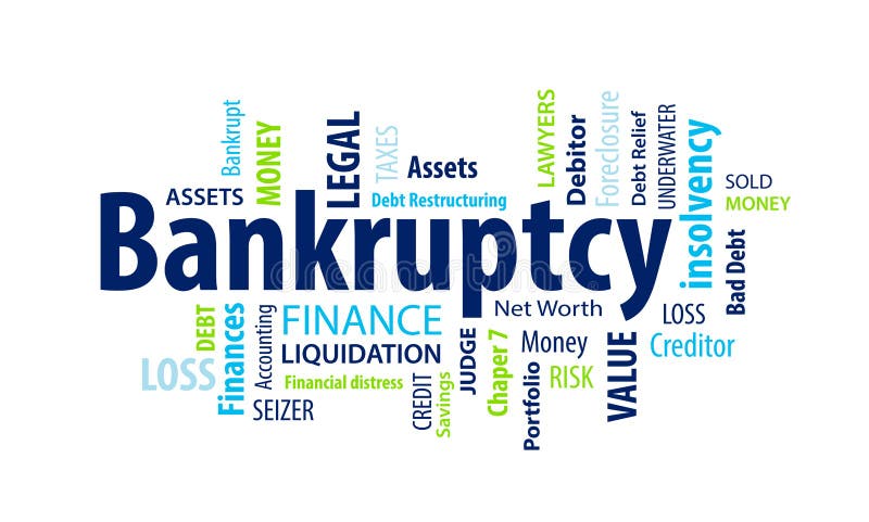 Bankruptcy Word Cloud stock vector. Illustration of debt - 150941816