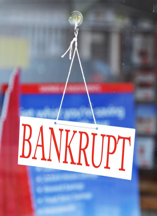 Bankruptcy sign stock image. Image of crisis, bankrupt - 19305993