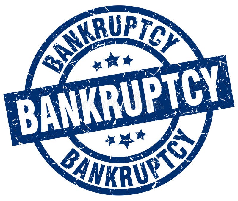 Bankruptcy Blue Round Stamp Stock Vector - Illustration of sticker ...