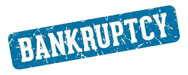 Bankruptcy Rectangular Sign. Bankruptcy Stamp Stock Vector ...