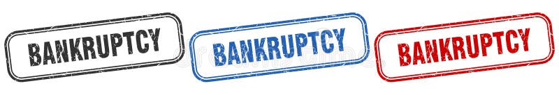 Bankruptcy square stamp stock vector. Illustration of sign - 87873143