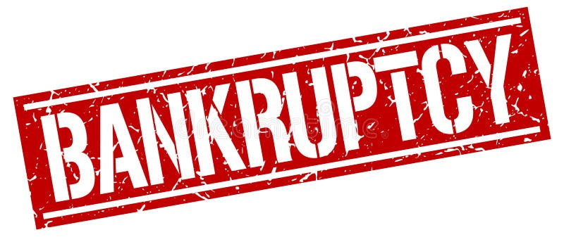 Bankruptcy square stamp stock vector. Illustration of sign - 87873143