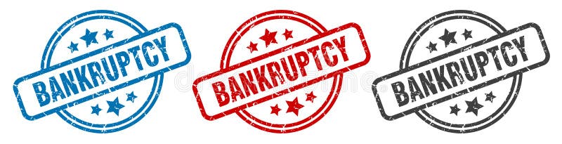 Bankruptcy stamp stock vector. Illustration of square - 125211938