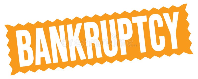 BANKRUPTCY Text Written on Orange Stamp Sign Stock Illustration ...