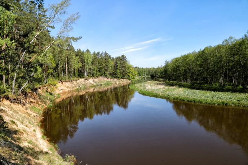 Neman River Near the City of Grodno. Belarus Stock Photo - Image of ...