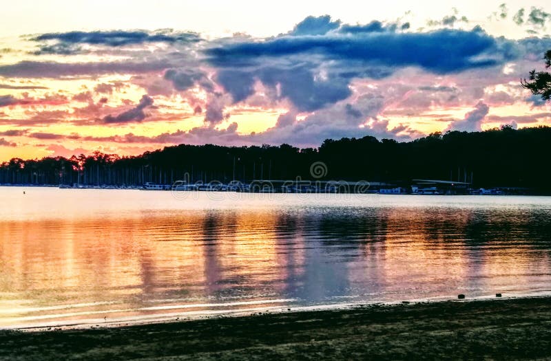 Banks sunset stock photo. Image of sunset, beautiful - 162642576