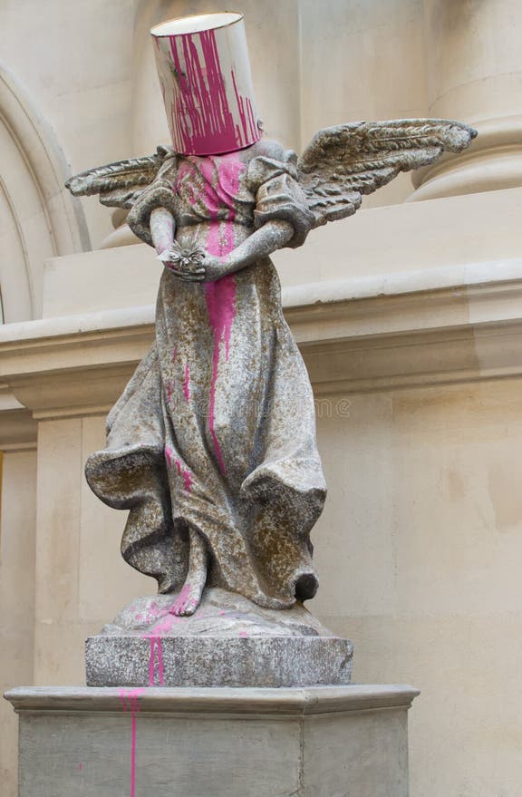 Banksy Angel editorial stock photo. Image of modern, paint - 25338318