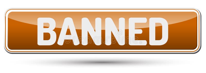 BANNED - Abstract Beautiful Button with Text. Stock Vector ...