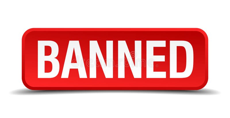 Banned button stock vector. Illustration of vector, label - 121126591