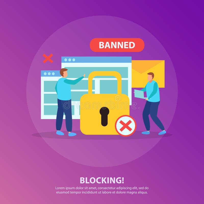 Banned Internet User stock vector. Illustration of people - 159047242