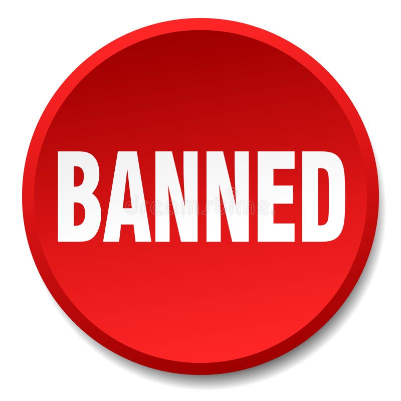 Banned Button. Banned Sign. Key. Push Button. Stock Vector ...