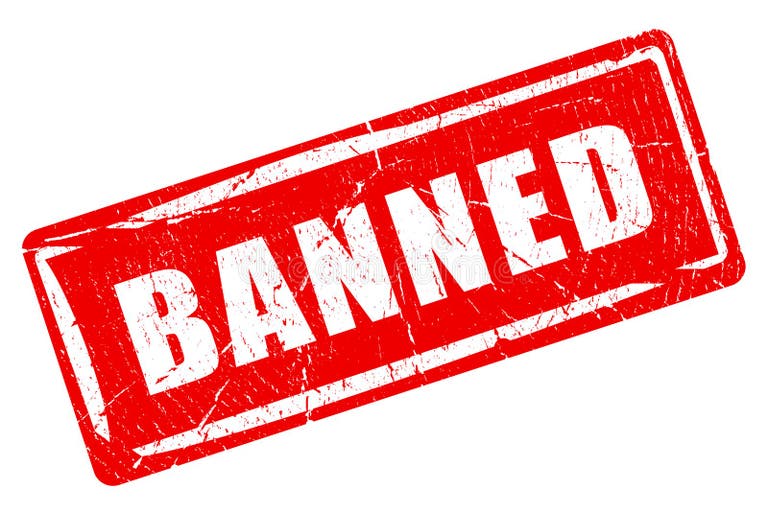 Banned rubber stamp stock illustration. Illustration of closed - 83211787