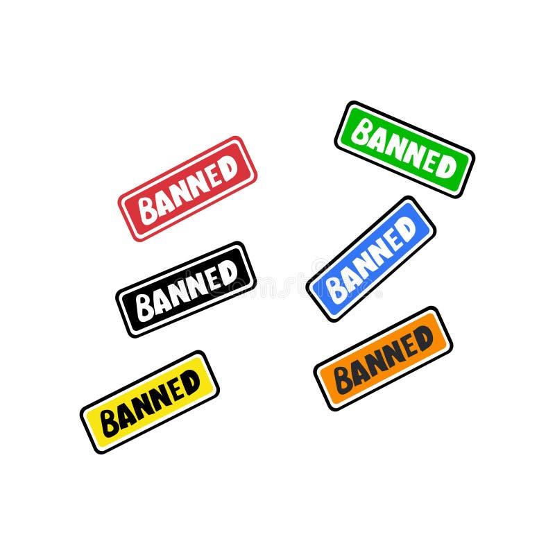 Banned Stamp Free Vector Illustration Stock Vector - Illustration of ...