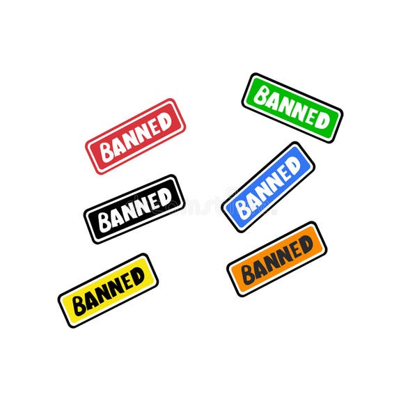 Banned Stamp Free Vector Illustration Stock Vector - Illustration of ...