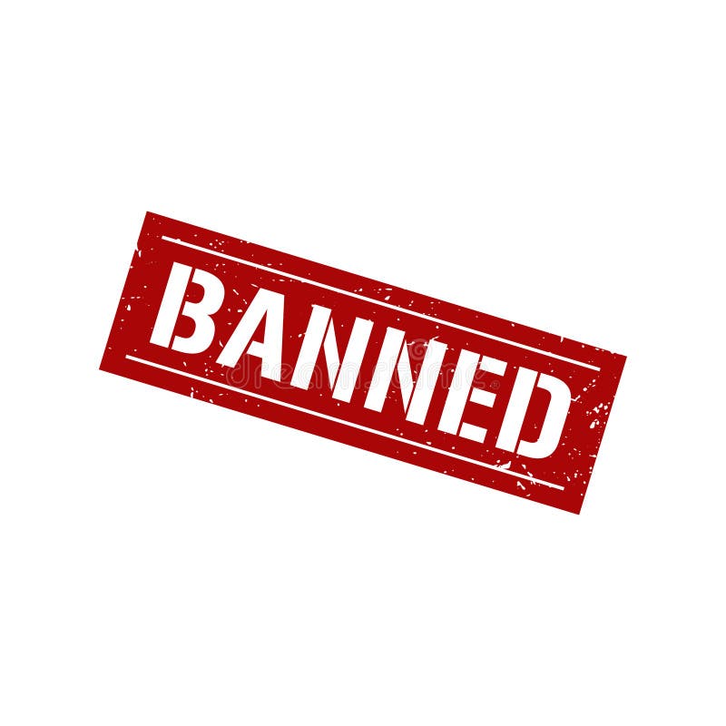 Banned Stamp, Banned Grunge Square Sign Stock Vector - Illustration of ...