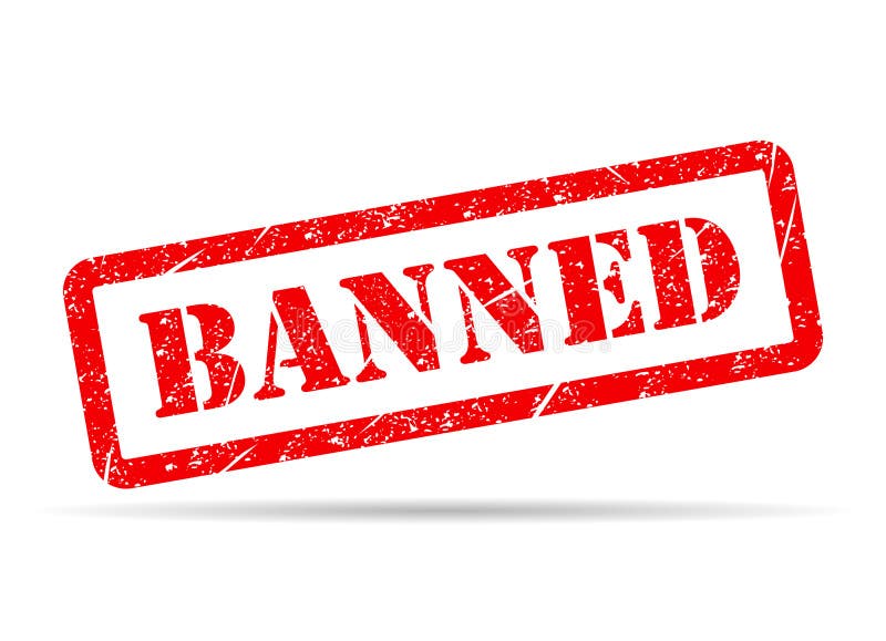 Banned Stamp Shadow Symbol, Label Sticker Sign Button, Text Banner ...