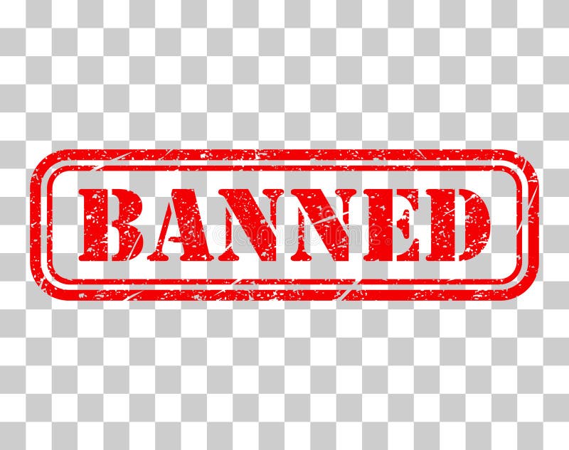 Banned Stamp Symbol, Label Sticker Sign Button, Text Banner Vector ...