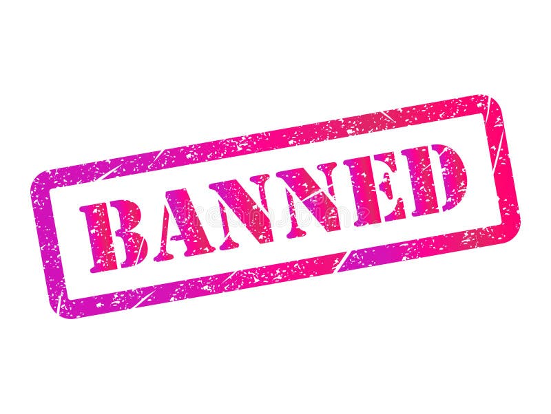 Banned Stamp Symbol, Label Sticker Sign Button, Text Banner Vector ...