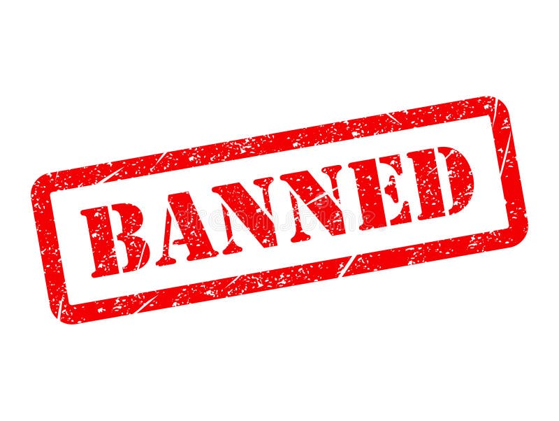 Banned Stamp Symbol, Label Sticker Sign Button, Text Banner Vector ...
