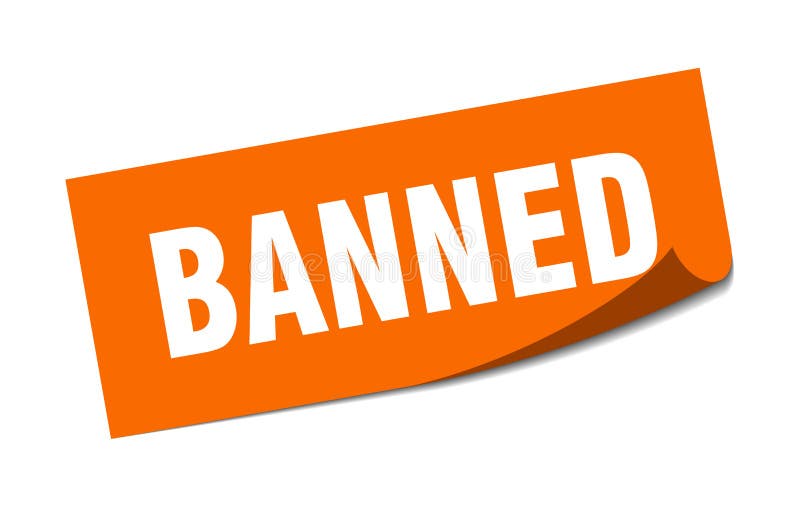 Banned sticker. stock vector. Illustration of notice - 153450680